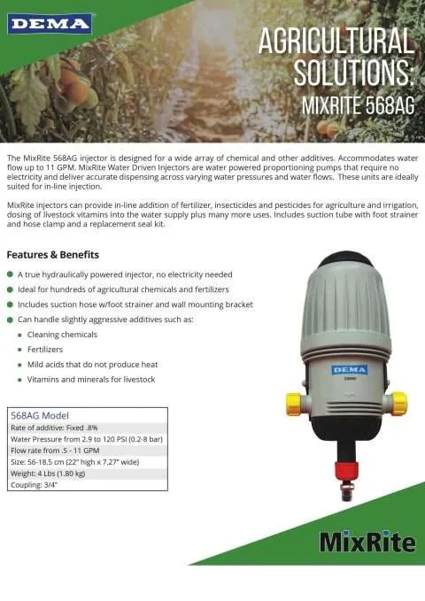 DEMA - MixRite Injector Reference Page
